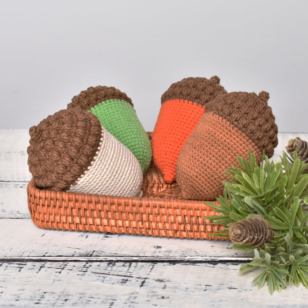 Acorn With Bell Inside - Crochet Acorn Amigurumi- Stuff Acorn Toy - Be