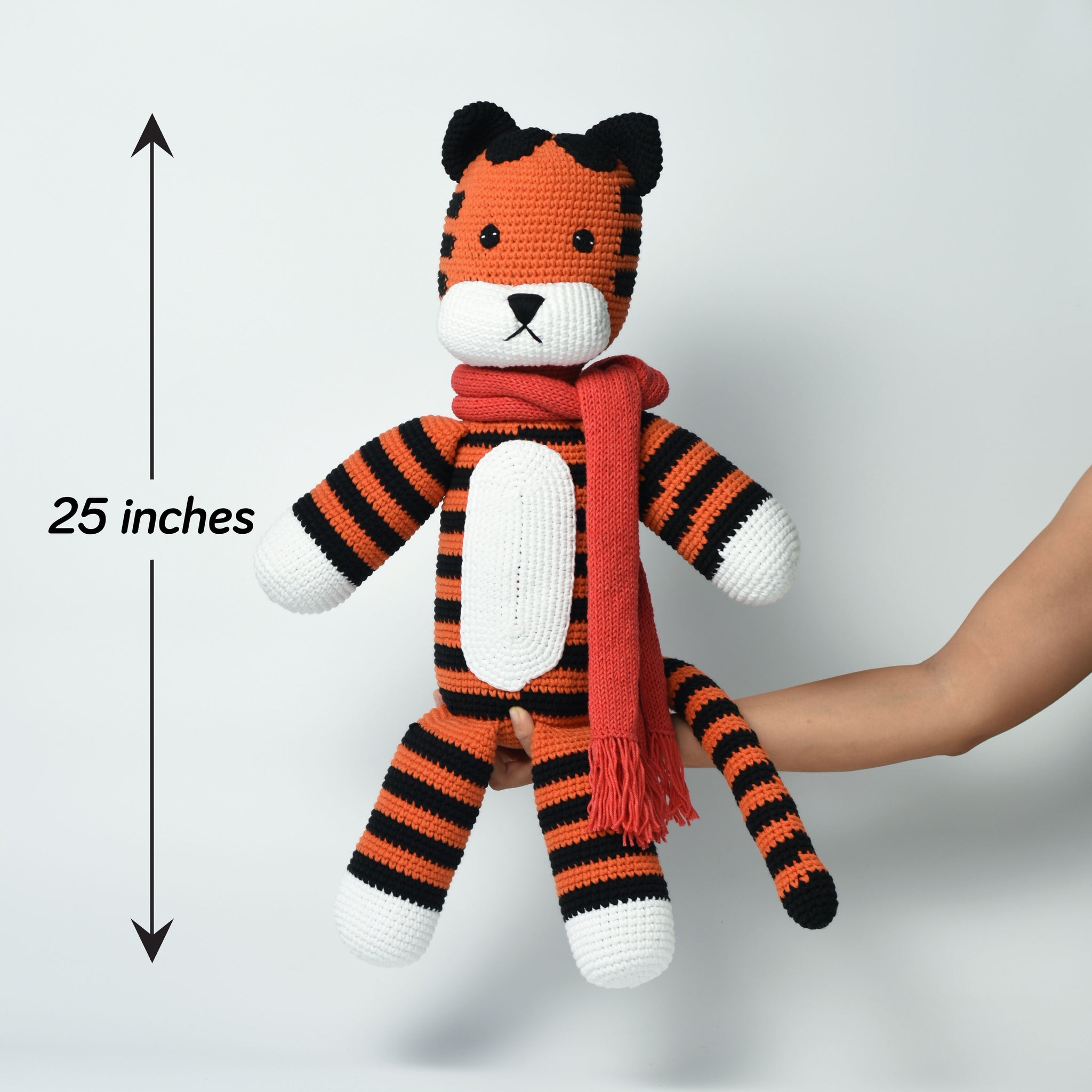 Amigurumi Tiger, Crochet Hobbes, Handmade Stuffed Tiger, Huggable Plus