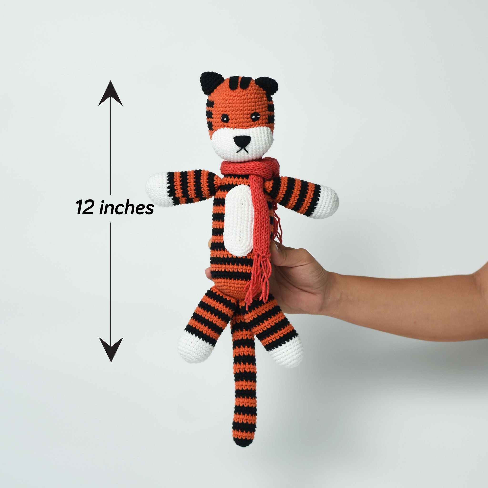 Amigurumi Tiger, Crochet Hobbes, Handmade Stuffed Tiger, Huggable Plus