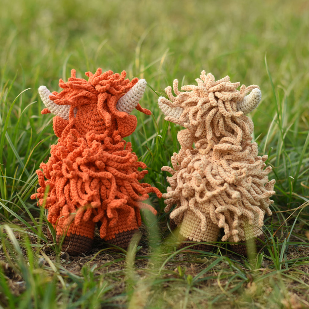 Highland Cows Crochet Animals - Amigurumi Crochet Highland Cow Gift