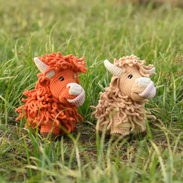 Highland Cows Crochet Animals - Amigurumi Crochet Highland Cow Gift