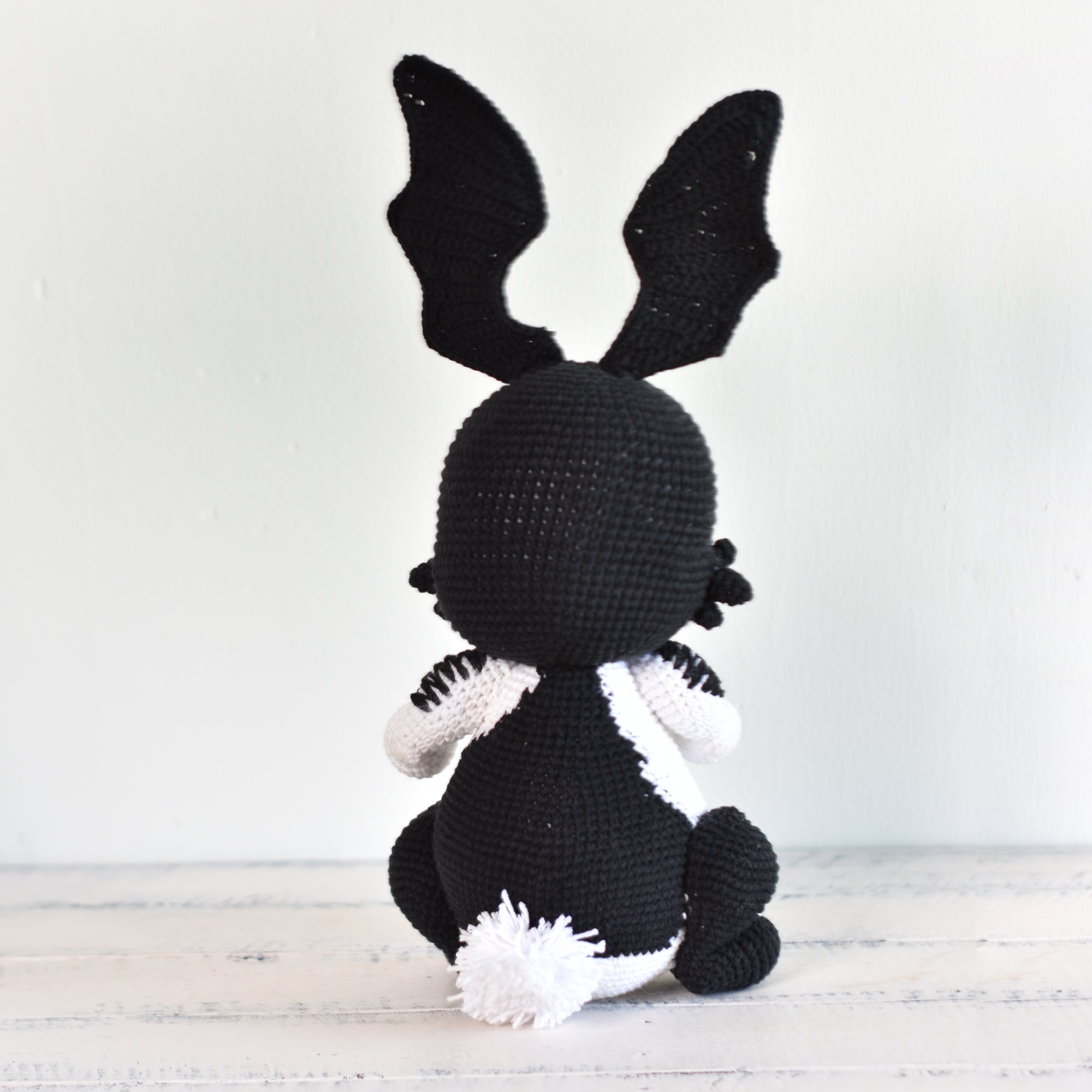 Crochet Bunny Vampire, Amigurumi Bunnicula, Handmade Plushy Toy, Stuff