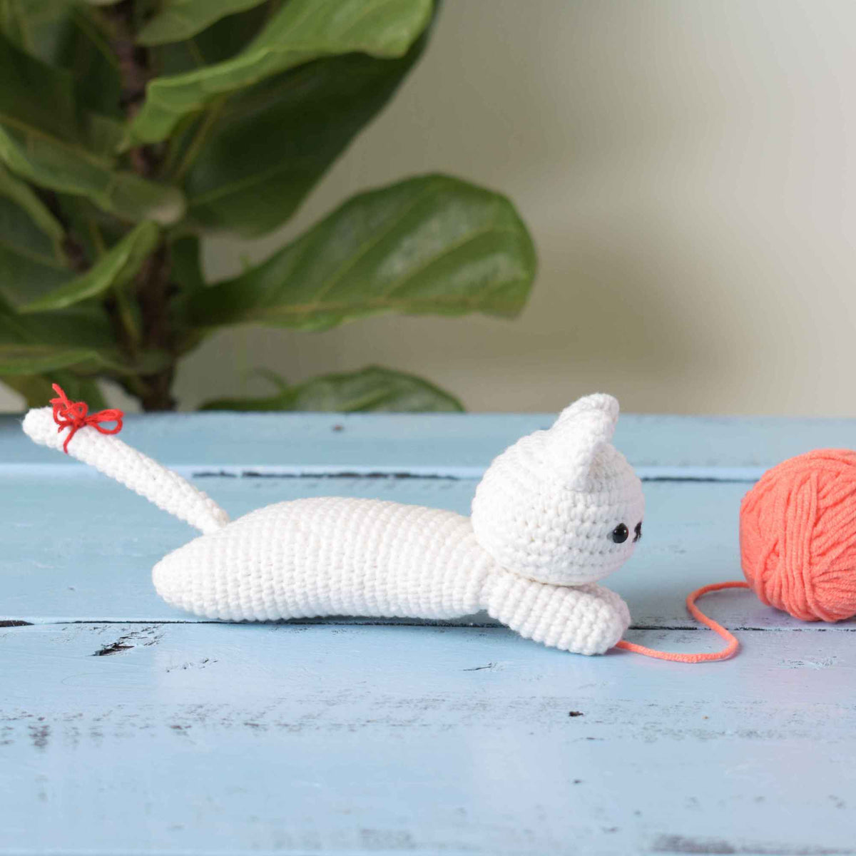 Crochet Drooping Cat Amigurumi Cat Handmade Crochet Stuffed Cat Toy Do