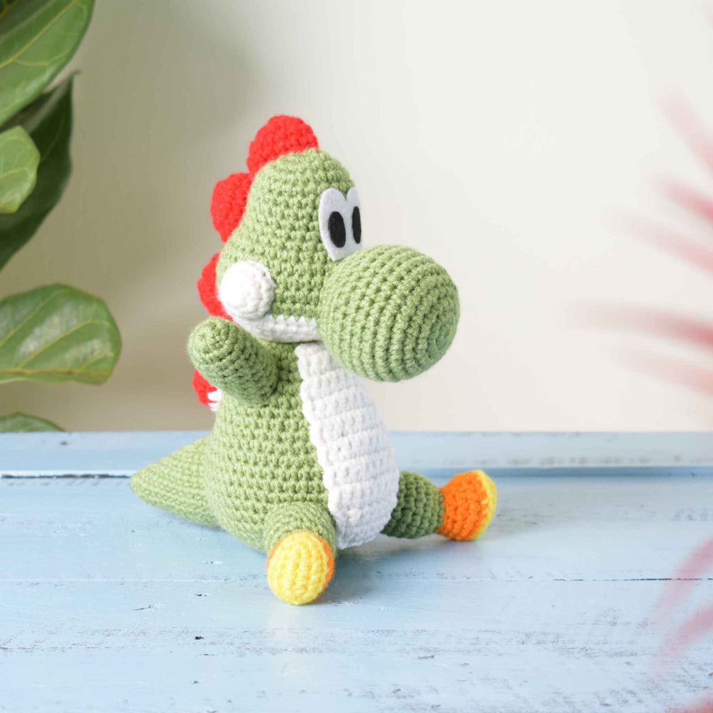 Yoshi Amigurumi Stuffed Yoshi Handmade Crochet Super Mario Toy Doll Ba